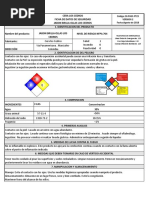 Hoja de Seguridad (Limpia Pisos) | PDF | Agua | Residuos