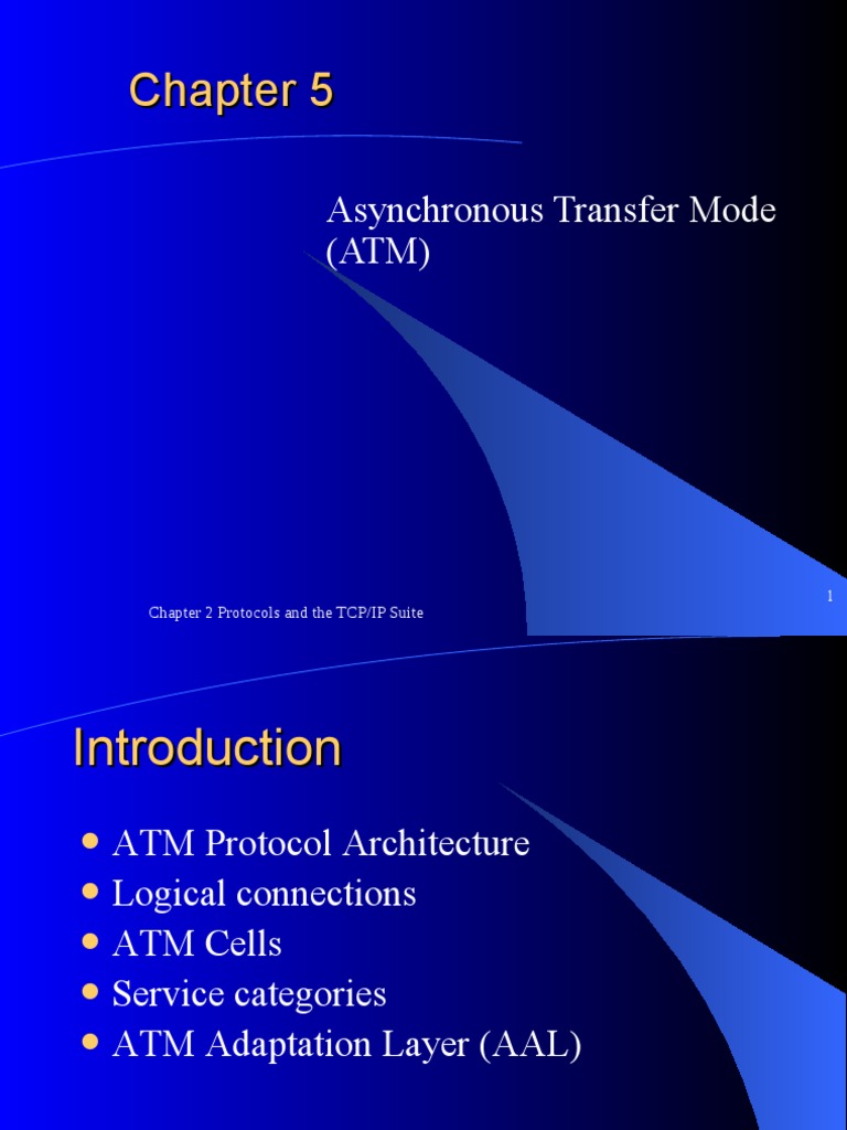 Asynchronous Transfer Mode (ATM) : Chapter 2 Protocols and The TCP/IP Suite 1 | PDF ...