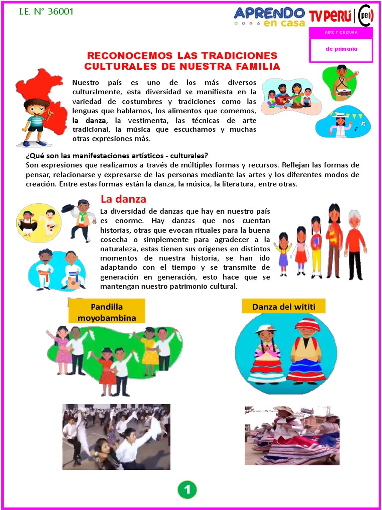 Julio-02 Reconocemos Las Tradiciones Culturales de Nuestra Familia ...