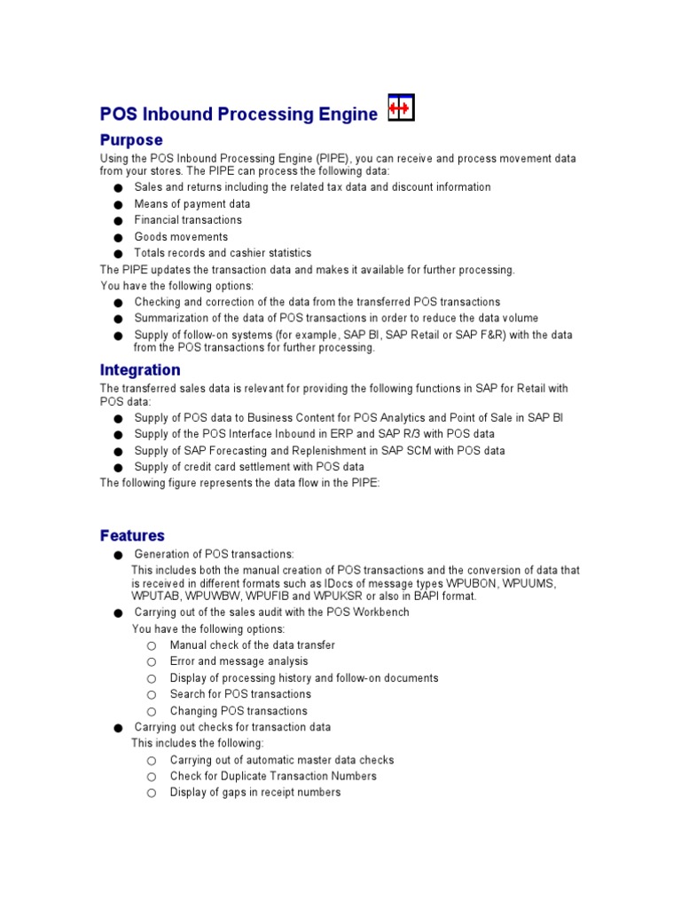 POS Inbound Processing Engine | PDF | Point Of Sale | Information Management