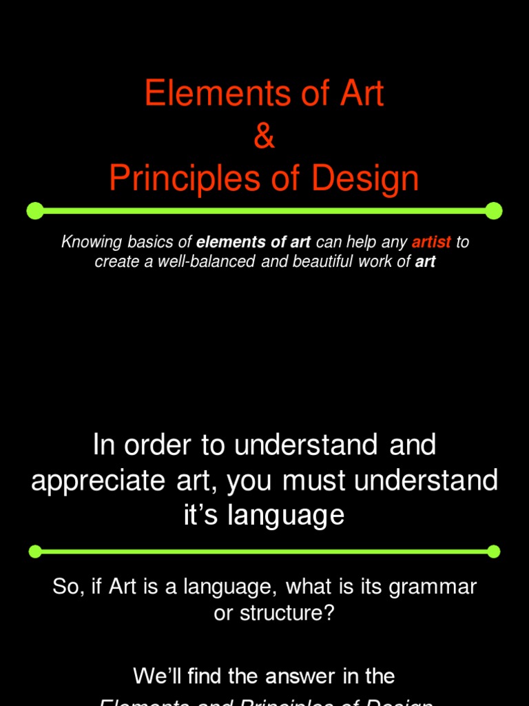Elements of Art and Principles of Design Powerpoint | Download Free PDF ...