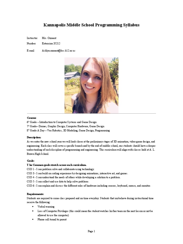 Cte Syllabus | PDF | Classroom | Communication