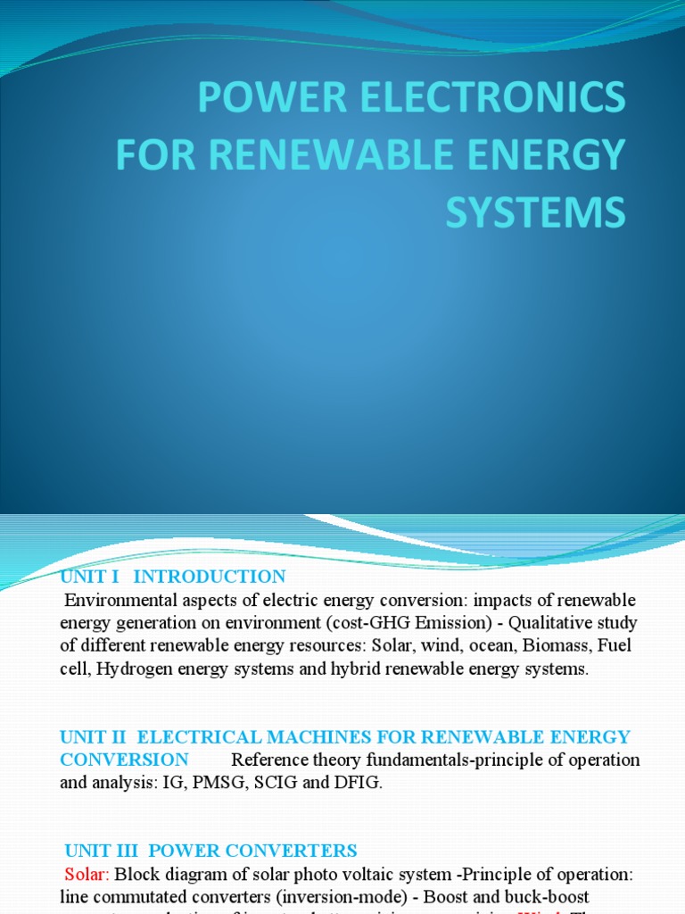 Unit 2 | PDF | Electric Generator | Energy Conversion