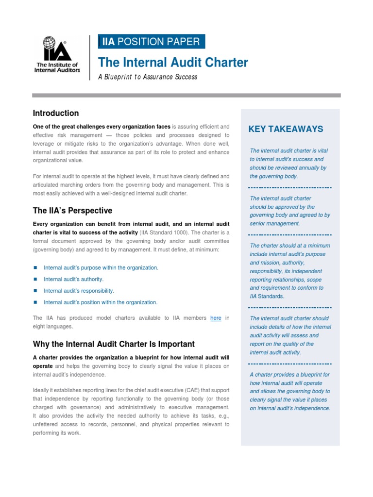 PP The Internal Audit Charter | PDF | Internal Audit | Audit