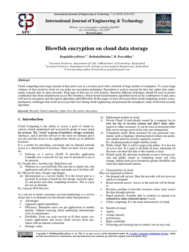 Blowfish Encryption On Cloud Data Storage: International Journal of ...