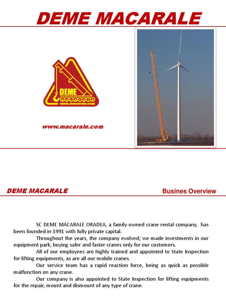 Deme Macarale Wind Turbine Lifting | PDF | Crane (Machine) | Turbine