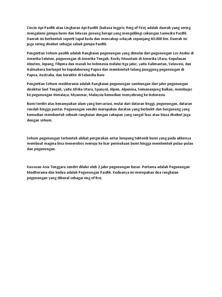 Cincin API Pasifik Atau Lingkaran API Pasifik | PDF