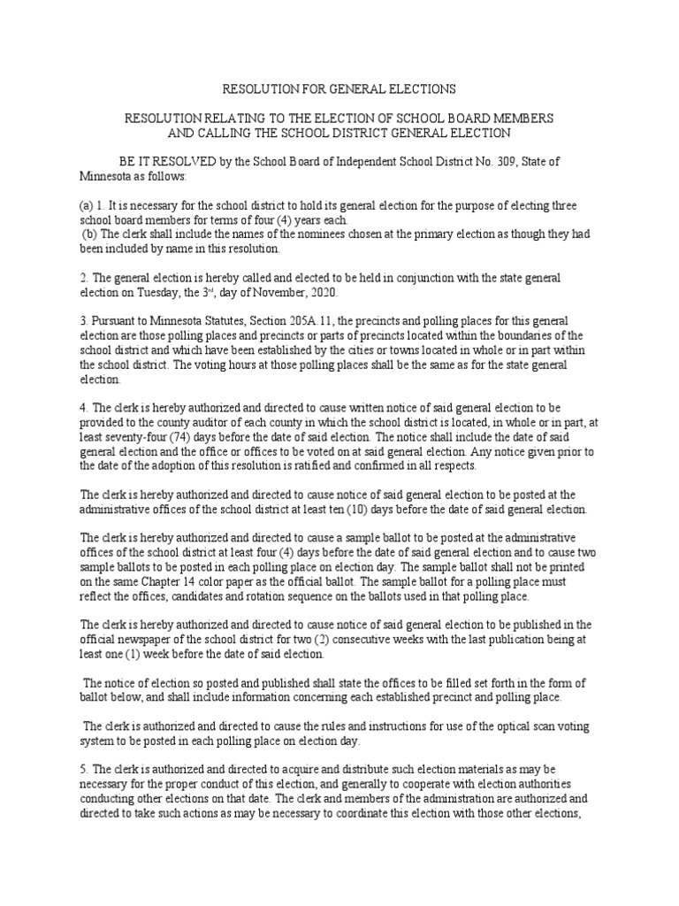 PR Schools Election Resolution | PDF | Polling Place | Elections