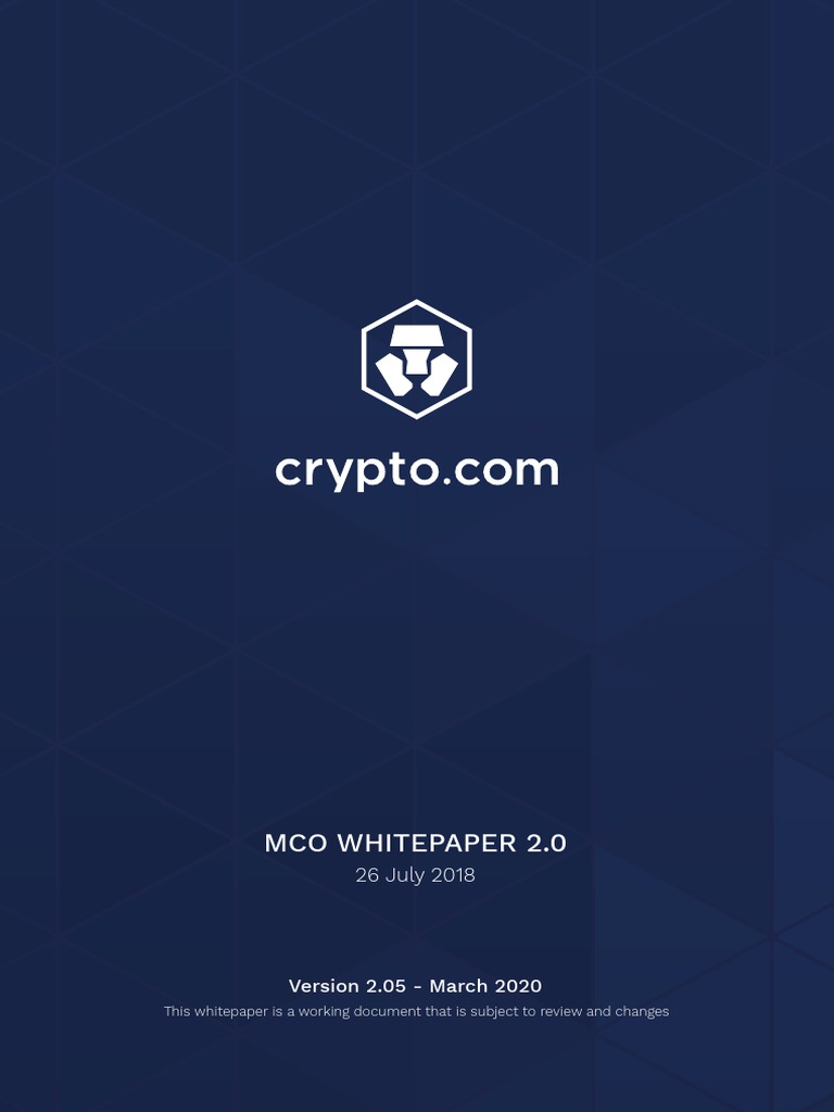 Mco - Whitepaper Cryptocom PDF | PDF | Cryptocurrency | Credit