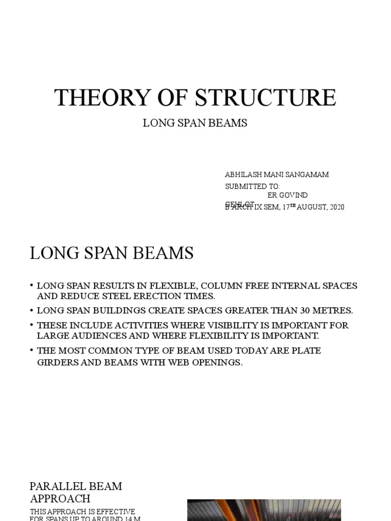 Parallel Beam Approach in Long Span Design | PDF | Beam (Structure ...