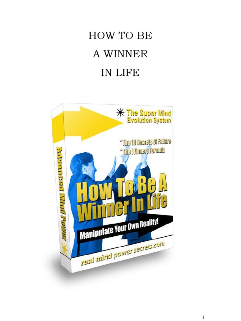 How To Be A Winner | PDF | Thought | Perception