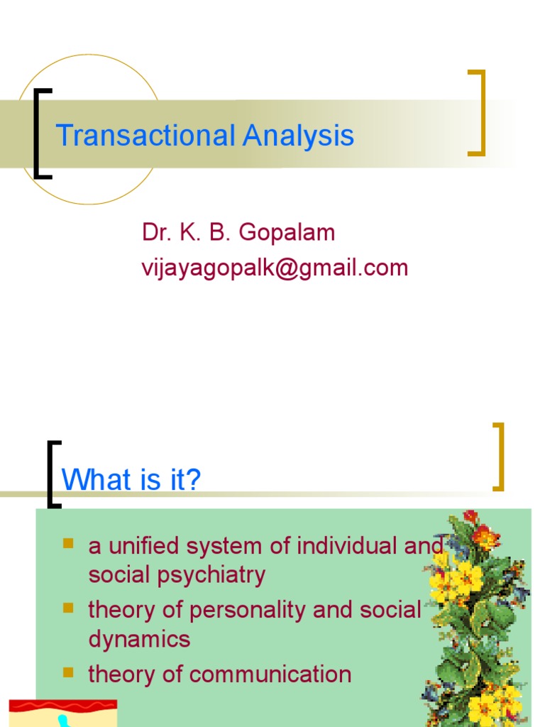 Transactional Analysis | PDF | Feeling | Metaphysics Of Mind