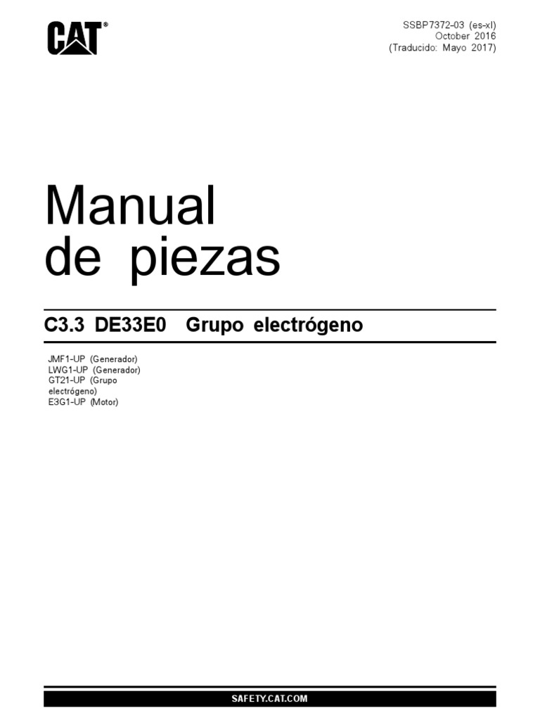 Manual de Partes Del Motogenerador Cat | PDF | Motor de combustión ...