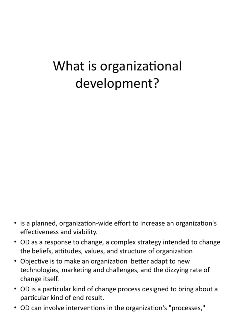 What Is Organizational Development | PDF | Organization Development ...