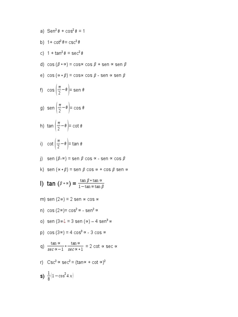Geometria Formulas | PDF