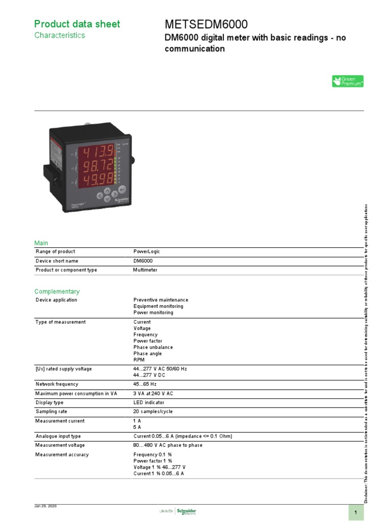 DM6000 Multimeter Product Overview | PDF | Alternating Current ...
