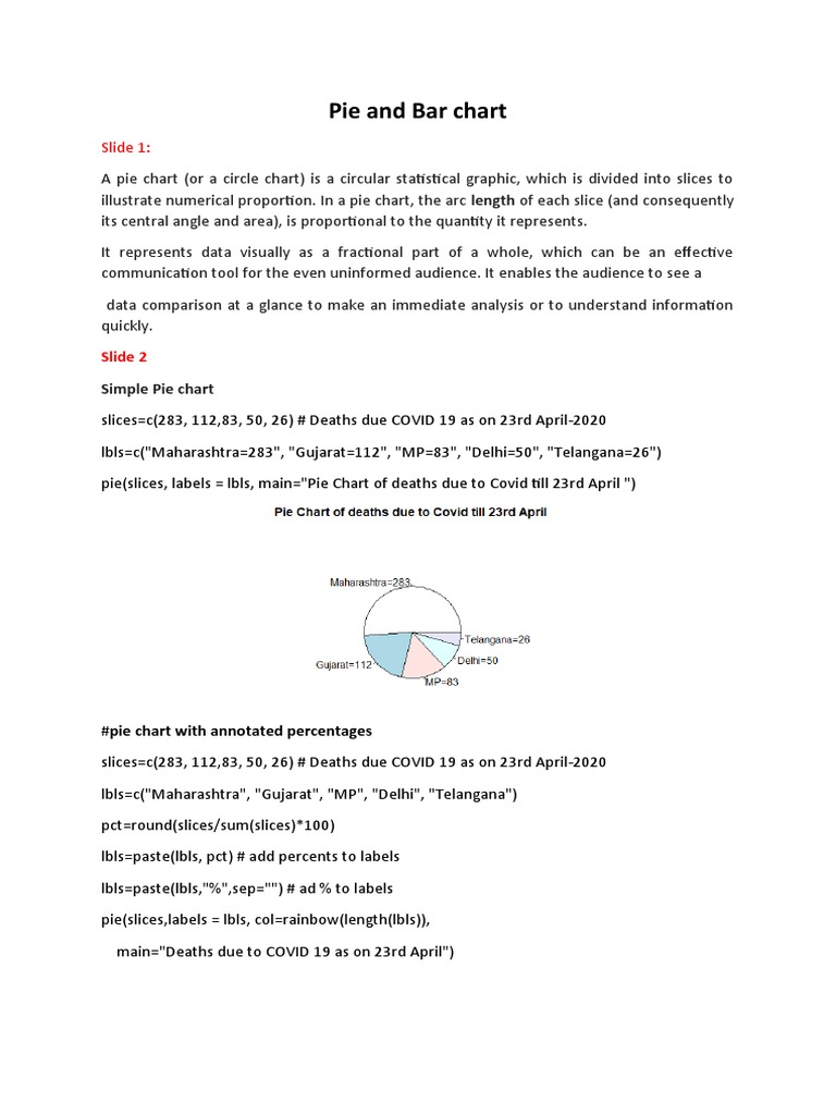 Pie and Bar Chart: Slide 1 | Download Free PDF | Pie Chart | Chart