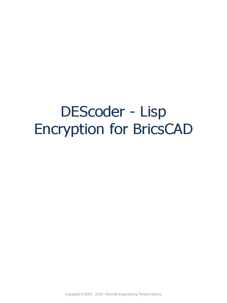 Descoder - Lisp Encryption For Bricscad | PDF | Command Line Interface | Computer File