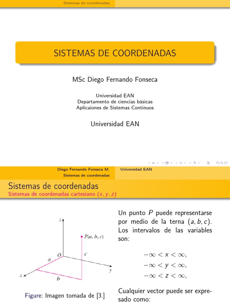 Sistemas de Coordenadas | PDF | Sistema coordinado | Geometría analítica