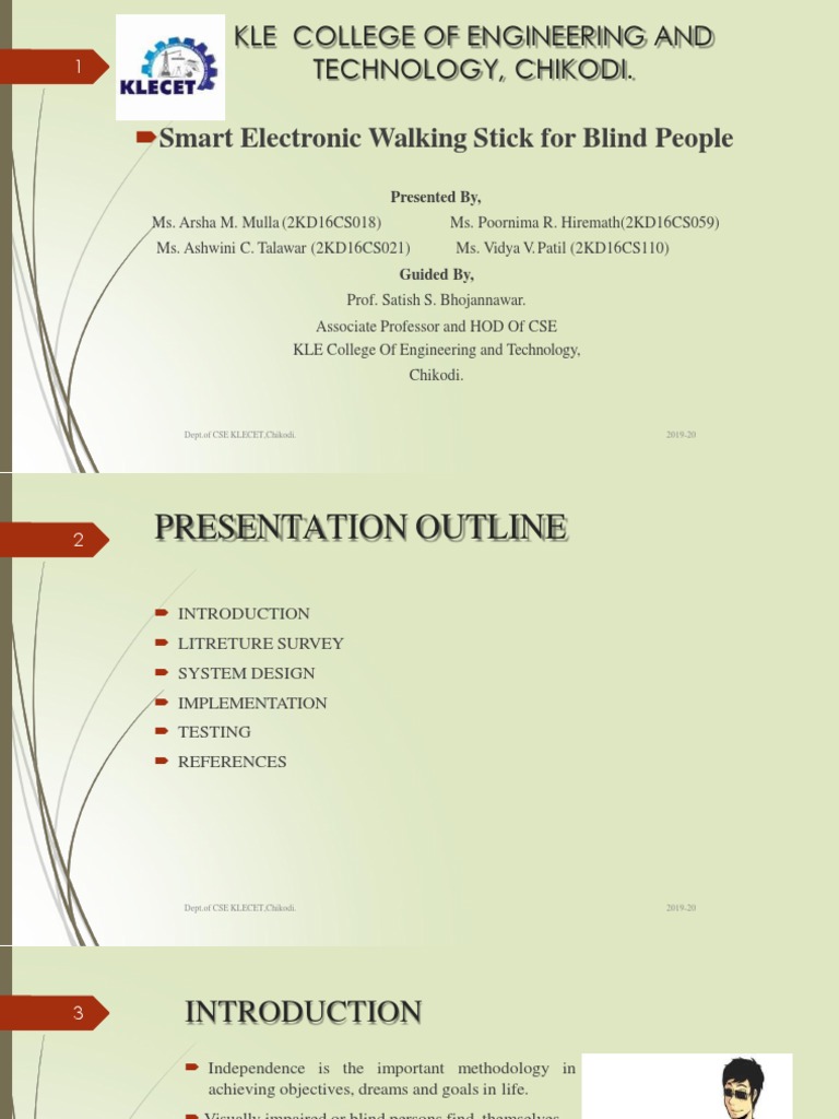 Smart Walking Stick for Blind | PDF | Arduino | Unit Testing