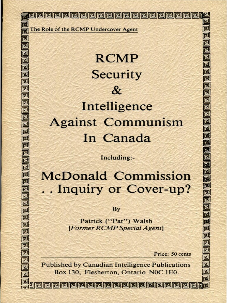 RCMP Undercover Role in McDonald Inquiry | PDF | Royal Canadian Mounted ...