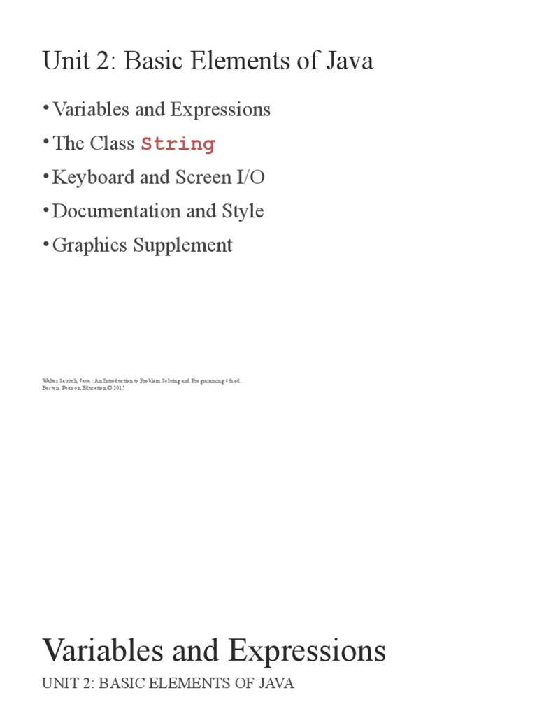 Basic Elements of Java | PDF | Integer (Computer Science) | Variable ...