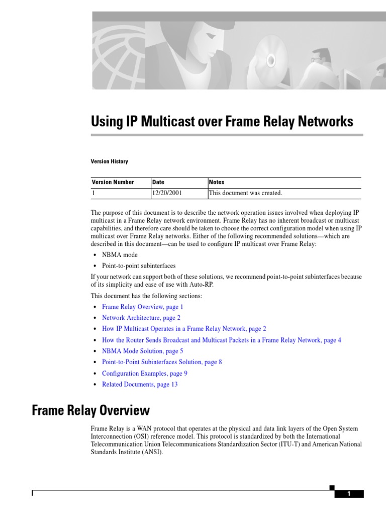 Using IP Multicast Over Frame Relay Networks | Download Free PDF | Multicast | Computer Network