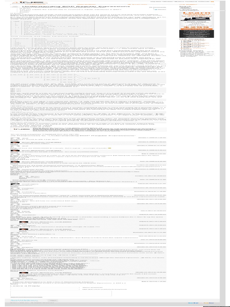 Blog Ine Com 2008 01 06 Understanding BGP Regular Expression | PDF ...