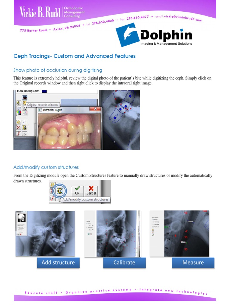Ceph Tracings-Custom and Advanced Features: Show Photo of Occlusion ...