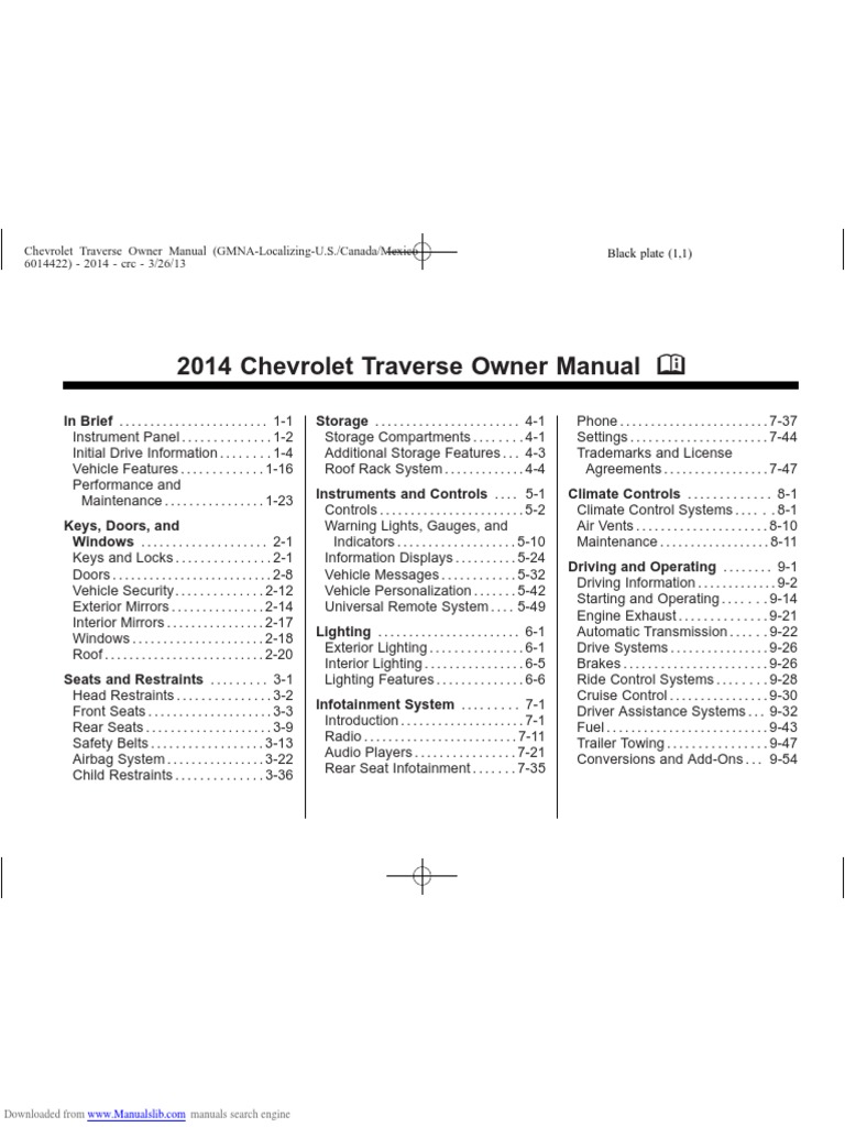 Traverse | PDF | Vehicles | Wheeled Vehicles