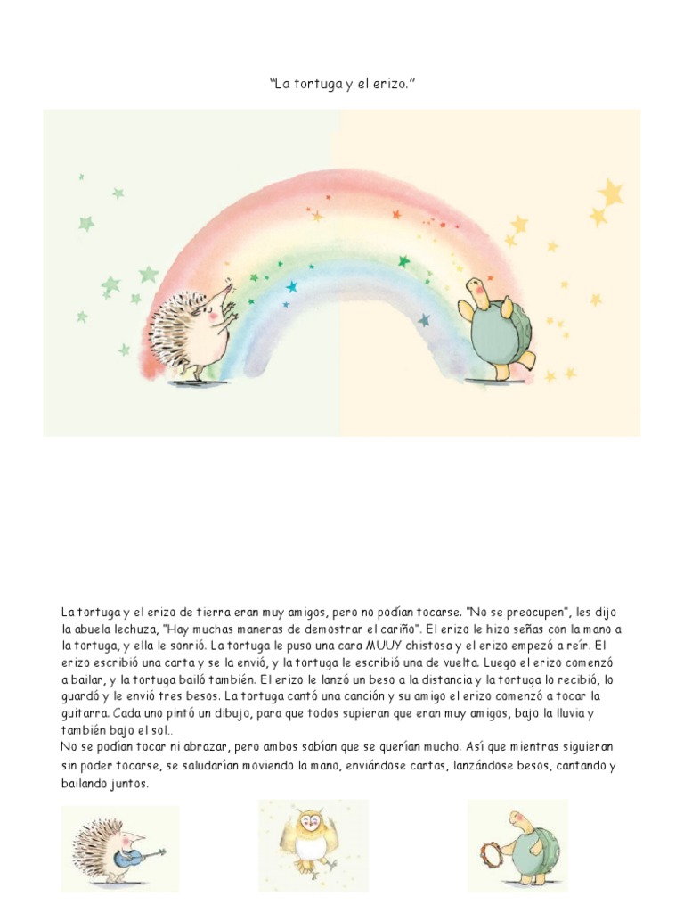 El Erizo y La Tortuga Cuento | PDF | Arte | Clásicos