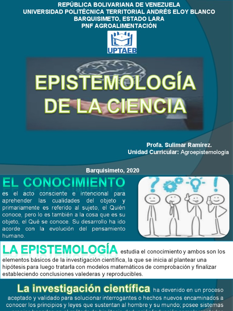 Epistemología de La Ciencia | Descargar gratis PDF | Conocimiento | Verdad