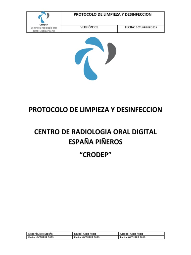 Protocolo Limpieza y Desinfeccion | PDF | Cloro | Concentración