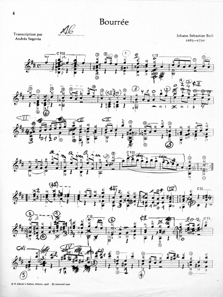 Bach-Bourrée BWV 1002 | PDF