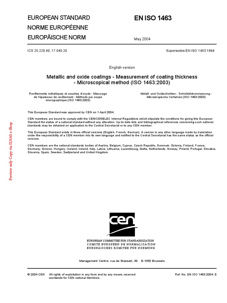 Iso 1463 2004 PDF | PDF | International Organization For ...