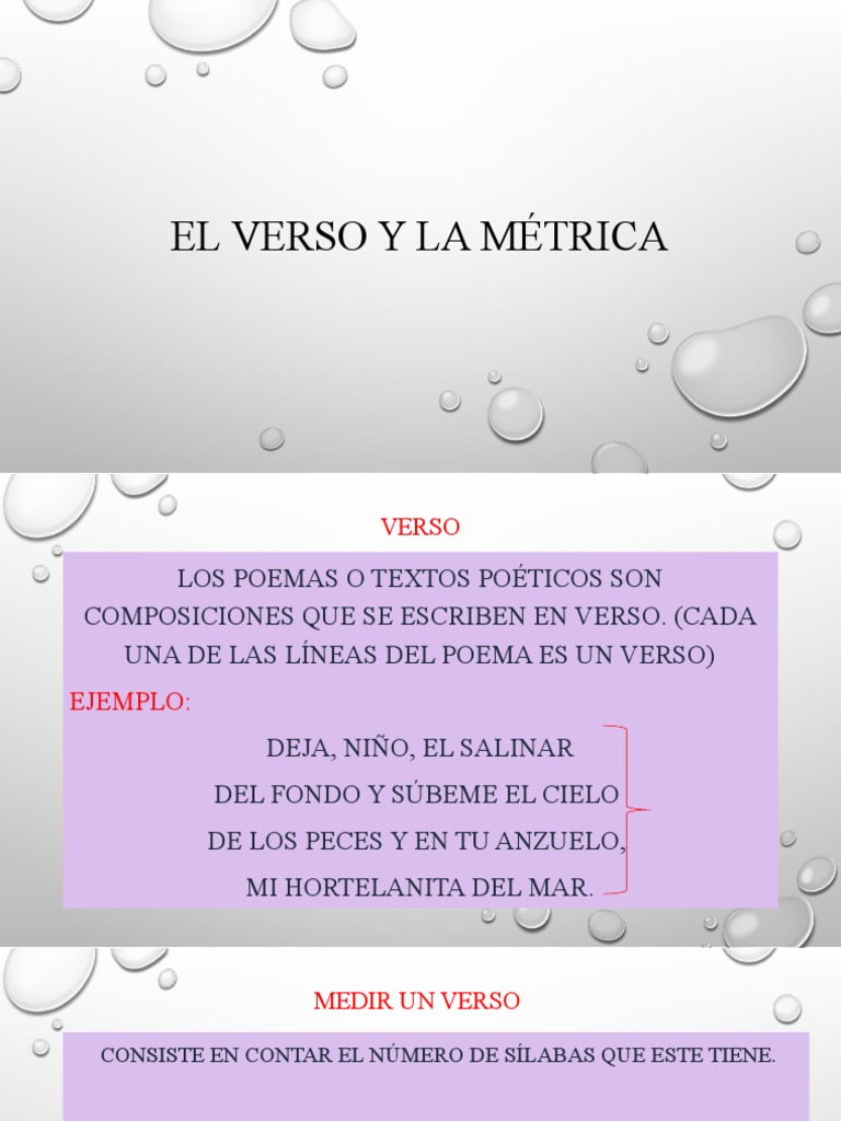 El Verso y La Métrica | PDF | Metro (poesía) | Fonética