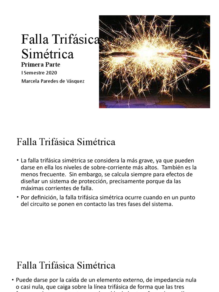 13 Falla Trifásica Simétrica Primera Parte | PDF | Impedancia eléctrica ...