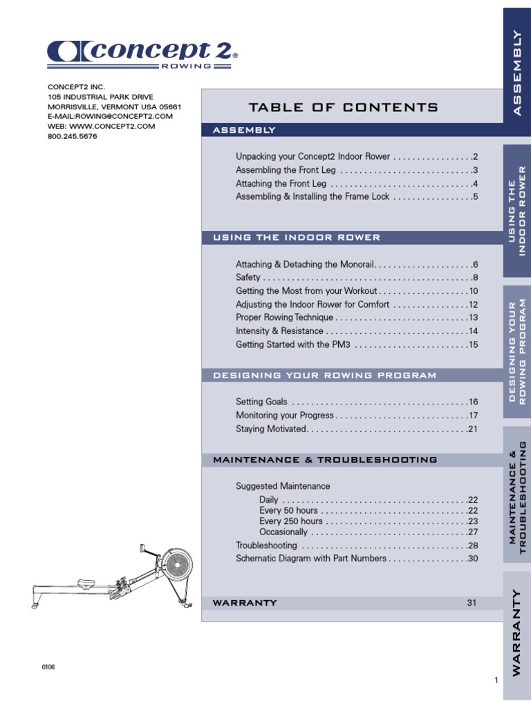 Concept 2 PM5 User Manual PDF | PDF | Rowing (Sport) | Menu (Computing)