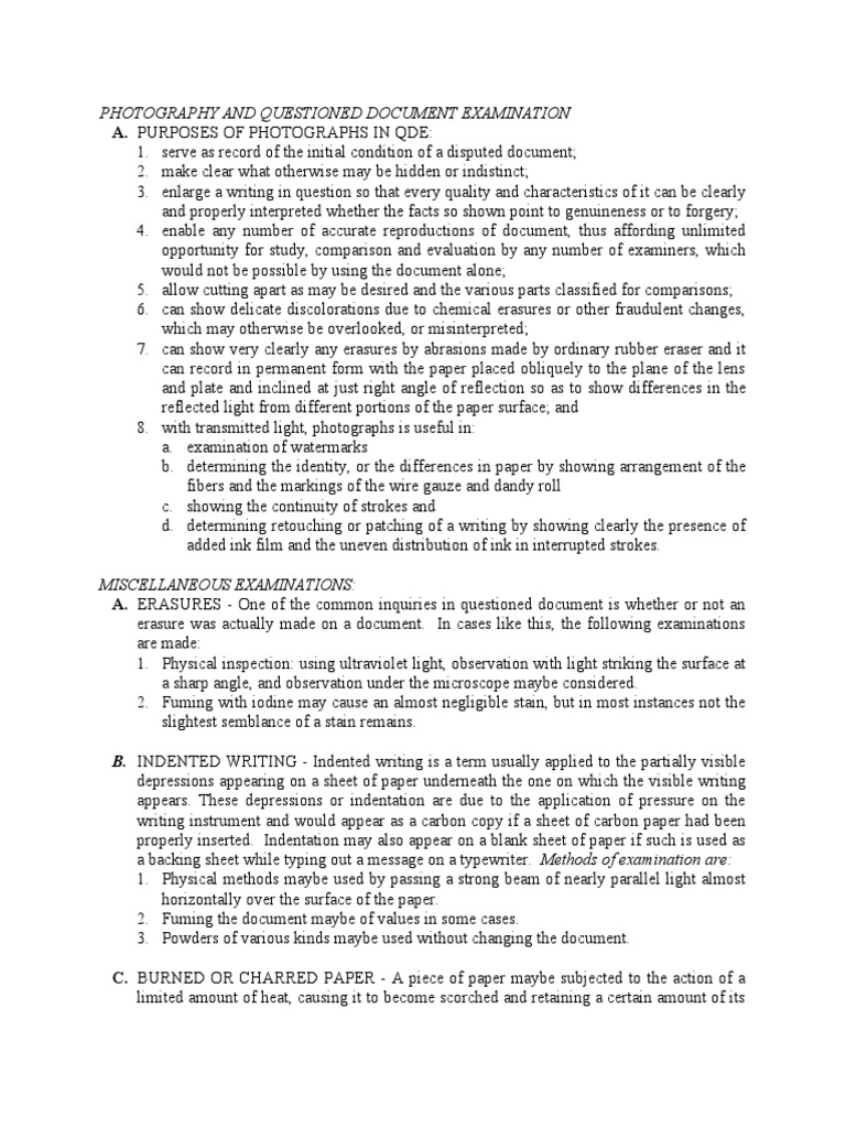 Techniques in Questioned Document Photography | PDF | Typewriter | Paper