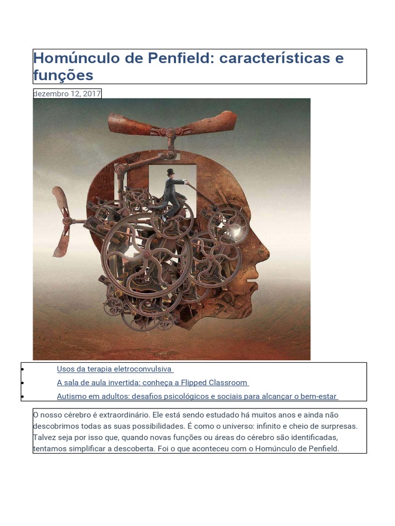 Homúnculo de Penfield | PDF | Dor | Córtex cerebral