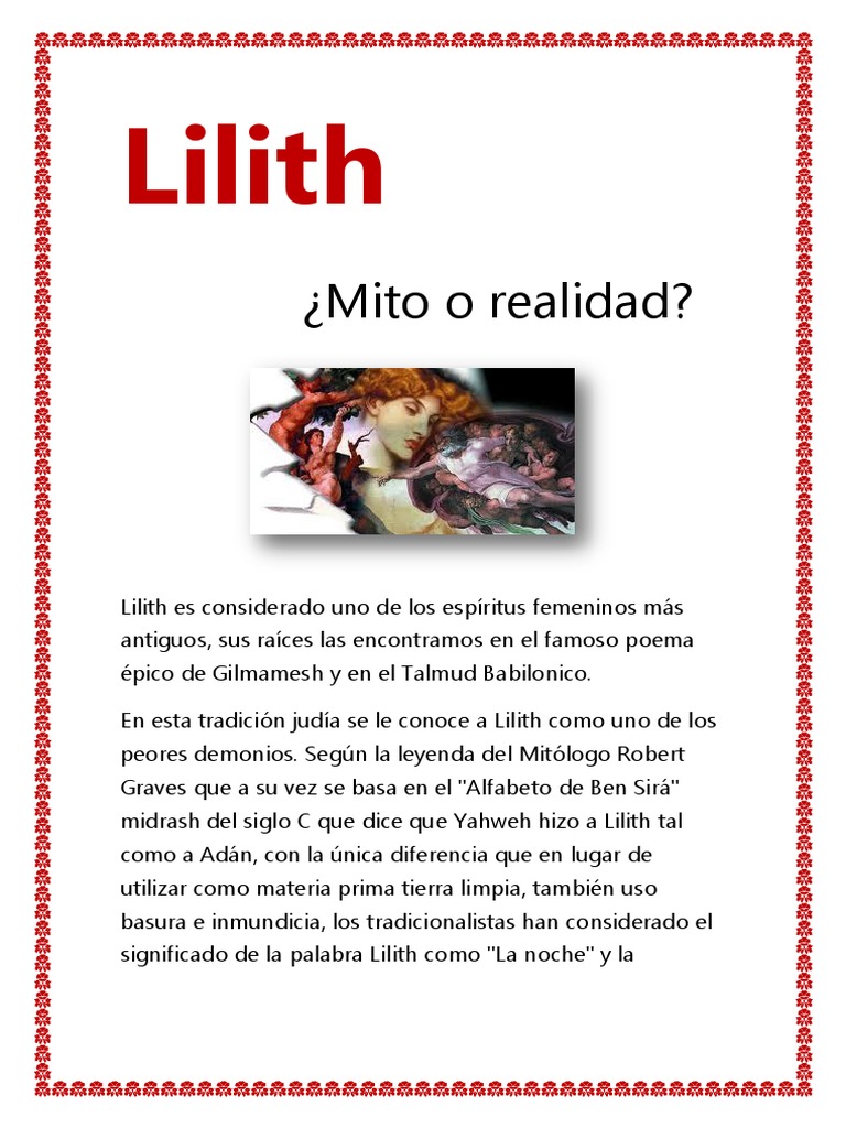 Lilith | PDF | Lilith | Libro del Génesis
