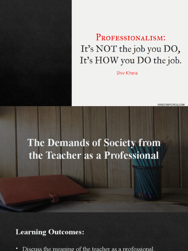 Society's Expectations of Teachers | PDF | Teachers | Educational ...