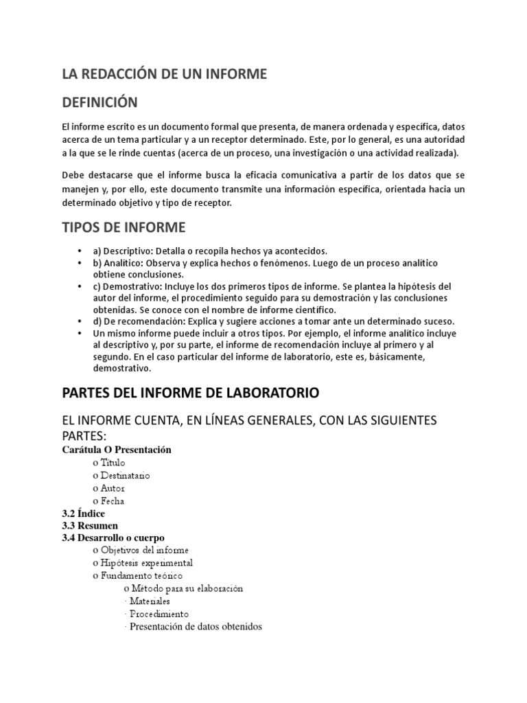 La Redaccion de Un Informe | PDF | Araña | Información