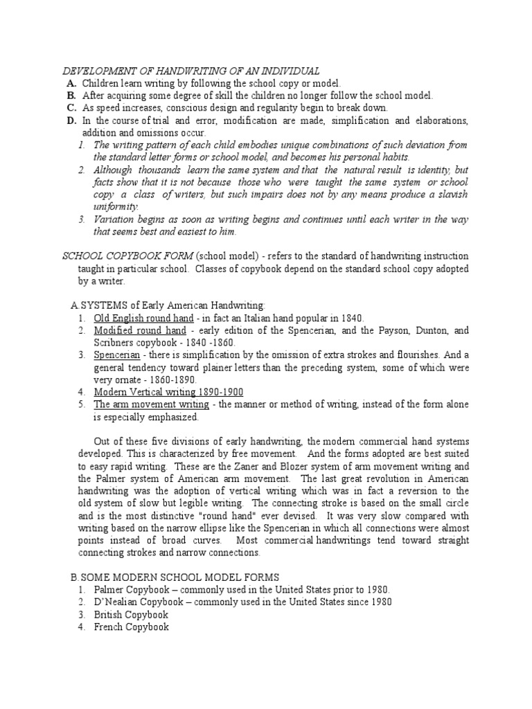 Individual Handwriting Development Insights | PDF | Writing | Cognition