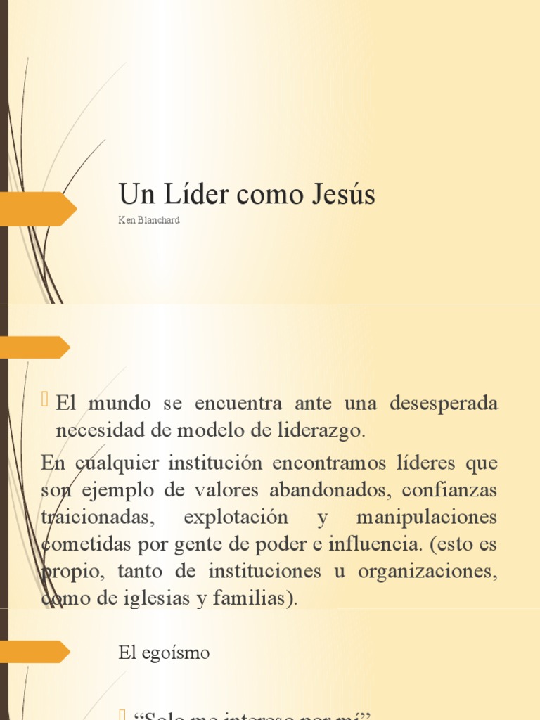 Un Líder Como Jesús | PDF | Liderazgo | Jesús