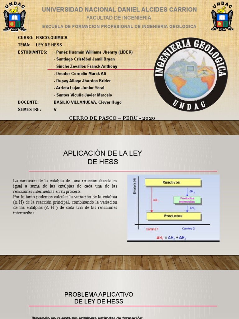 Aplicación de la Ley de Hess en Reacciones Químicas | PDF | Combustión ...