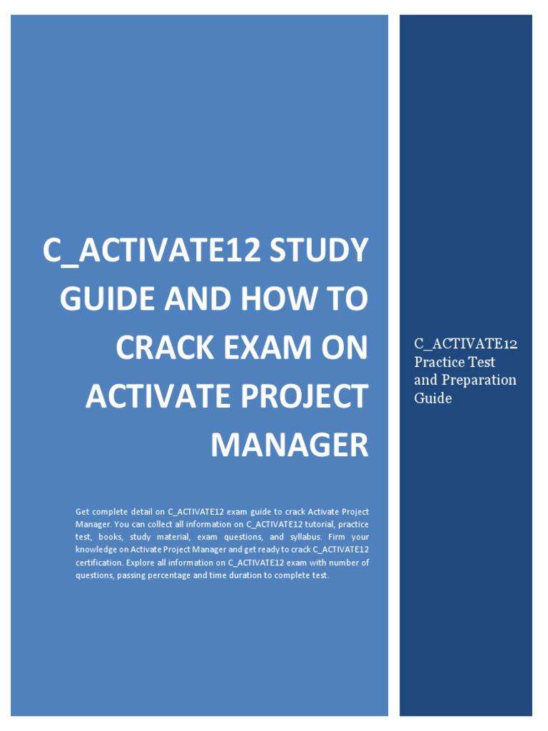 C - Activate12 Study Guide and How To Crack Exam On Activate Project ...