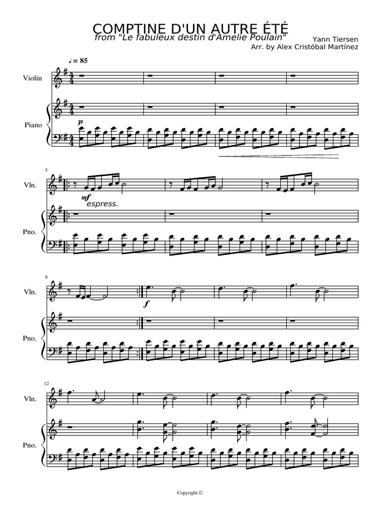 Comptine Dun Autre Ete Pdf Pdf