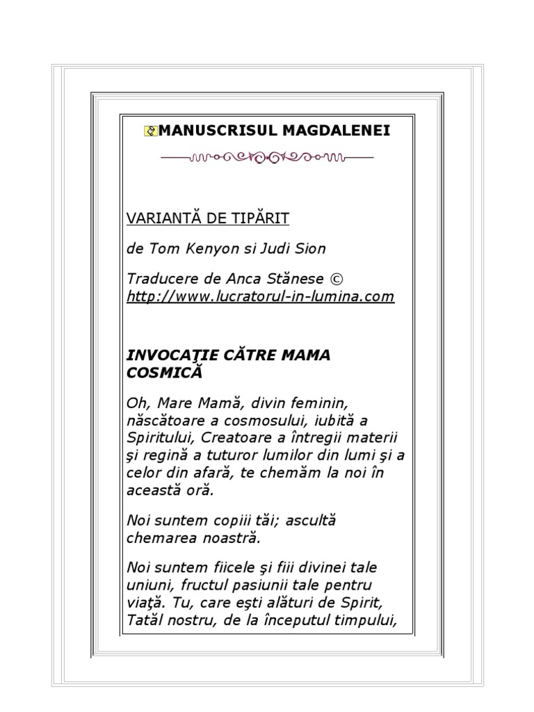 Manuscrisul Magdalenei | PDF