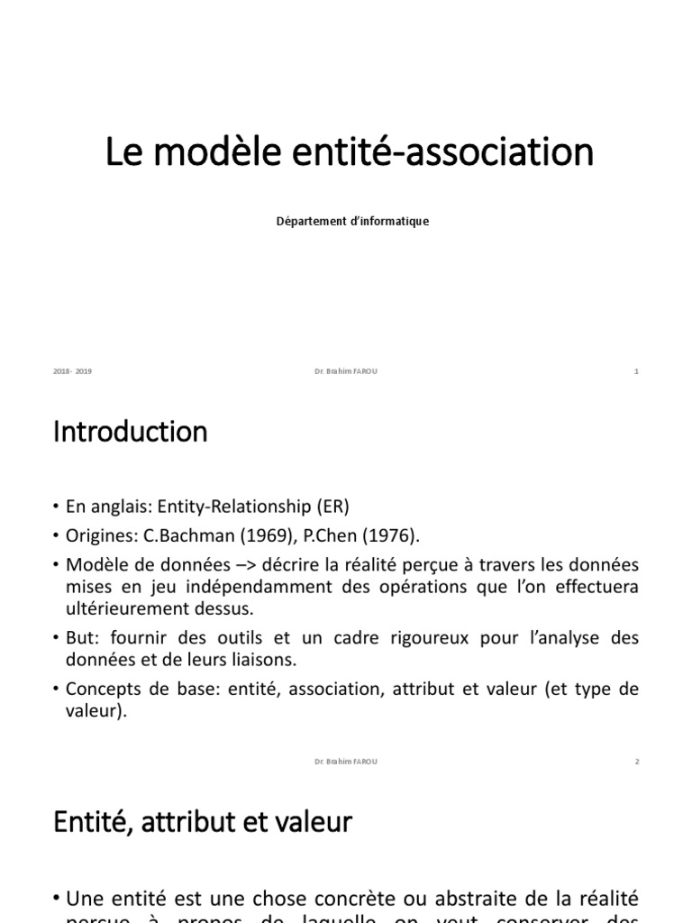 Le Modèle Entité-Association | PDF | Sémantique | Sciences cognitives
